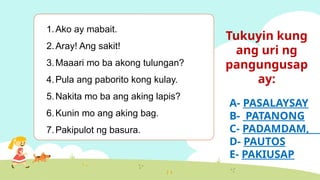 Ang Iba't Ibang Uri ng mga Pangungusap.pptx