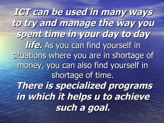 3. use of ict in time management | PPT