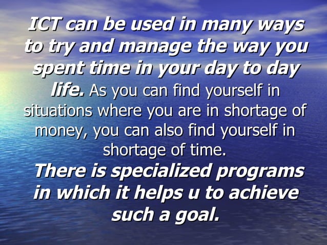 3. use of ict in time management | PPT