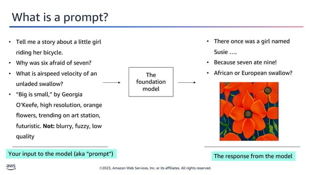 Using pretrained FM Models AWS prompt engineering | PDF