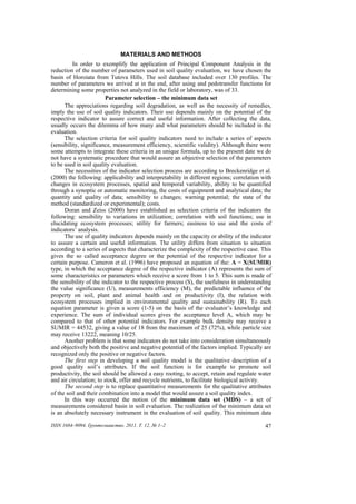 3. vasiliniuc i., patriche c. selecting parameters for a soil quality index | PDF