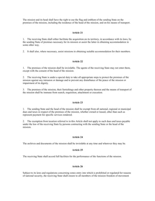 3. vienna convention on diplomatic relations 1961 | PDF