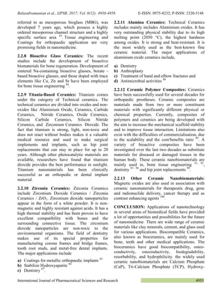 BIOMEDICAL APPLICATIONS OF CERAMIC NANOMATERIALS: A REVIEW | PDF
