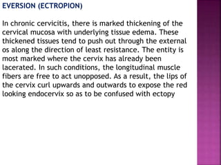 3-Vulvar dystrophies. Erosion of cervix. Ectropion. Cervical ...