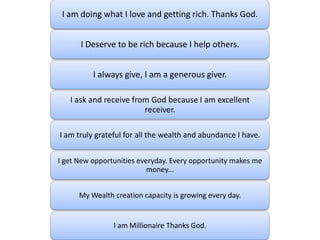 3- Wealth & Money Affirmations | PPT