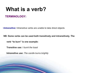 Foundations of Grammar 3: What is a verb? | PPT