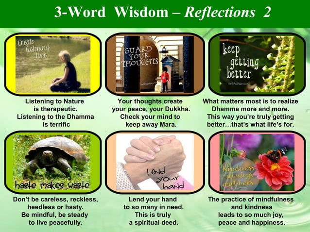 3-Word Wisdom - Reflections | PPT