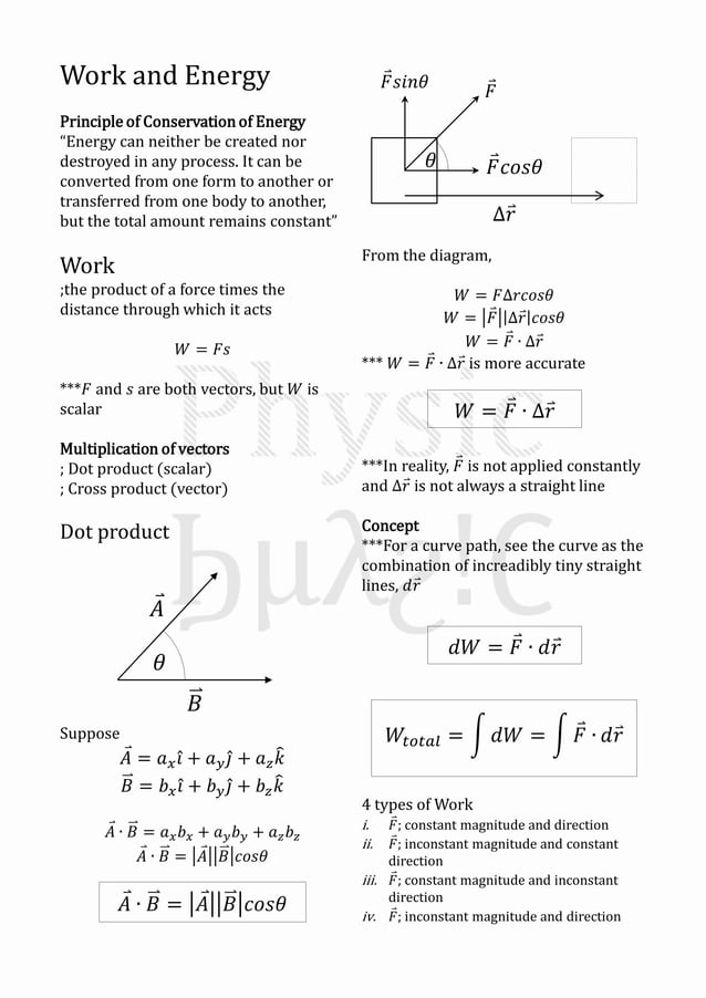 3). work & energy (finished) | PDF