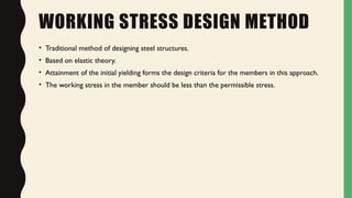 working stress method of design of structures | PPTX