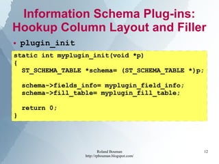3. writing MySql plugins for the information schema | ODP