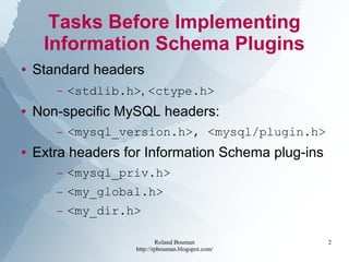 3. writing MySql plugins for the information schema | ODP
