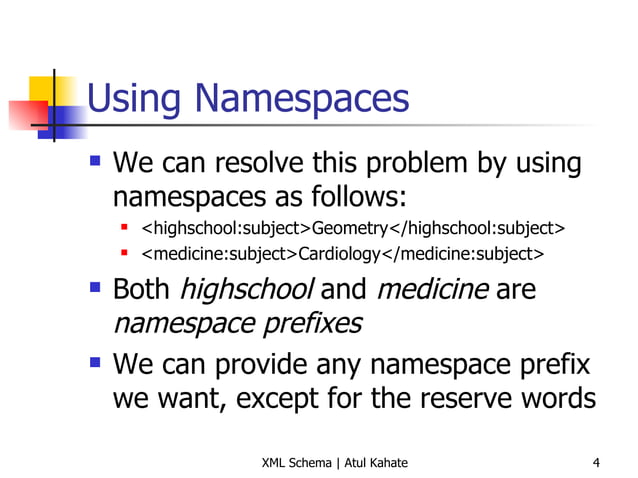 3 xml namespaces and xml schema | PPT