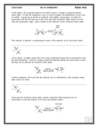 Stereochemistry Assignment | DOCX