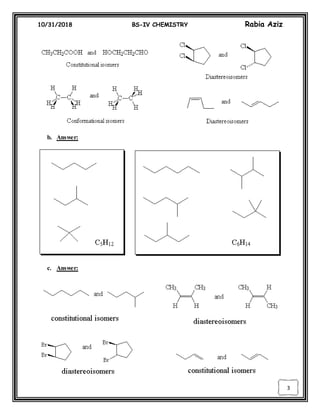 Stereochemistry Assignment | DOCX