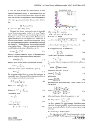 Inverse Gamma Distribution based Delay and Slew Modeling for On- Chip VLSI RC Interconnect for ...