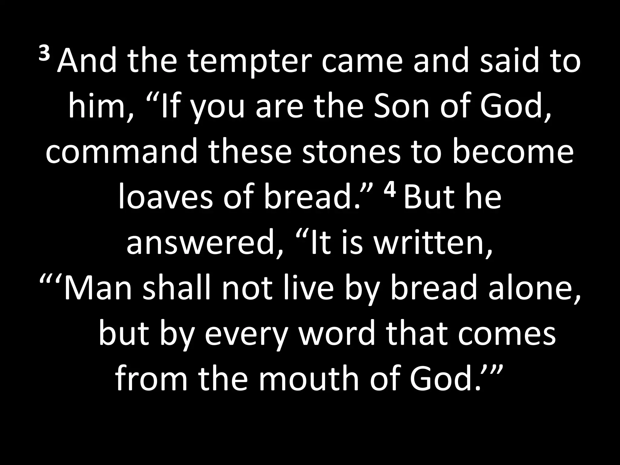 The temptation of jesus | PPTX