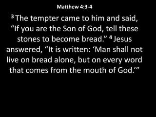 The temptation of jesus | PPTX