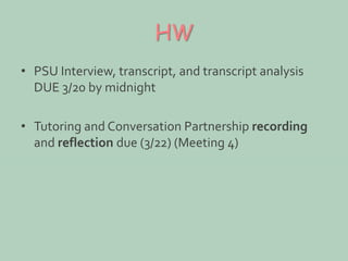 30. conversation starters, transcription examples, and past continuous ...