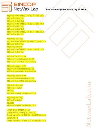 GLBP (gateway load balancing protocol) | PDF