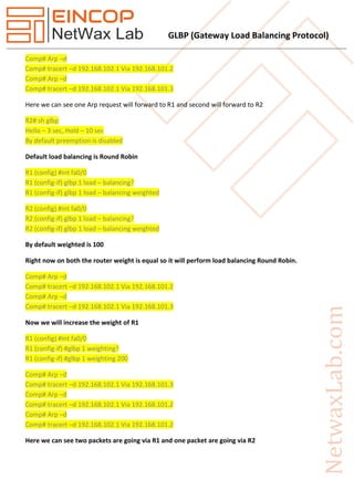 GLBP (gateway load balancing protocol) | PDF