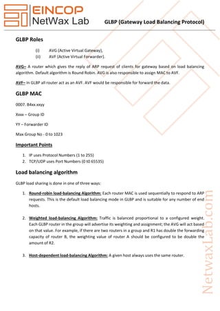 GLBP (gateway load balancing protocol) | PDF