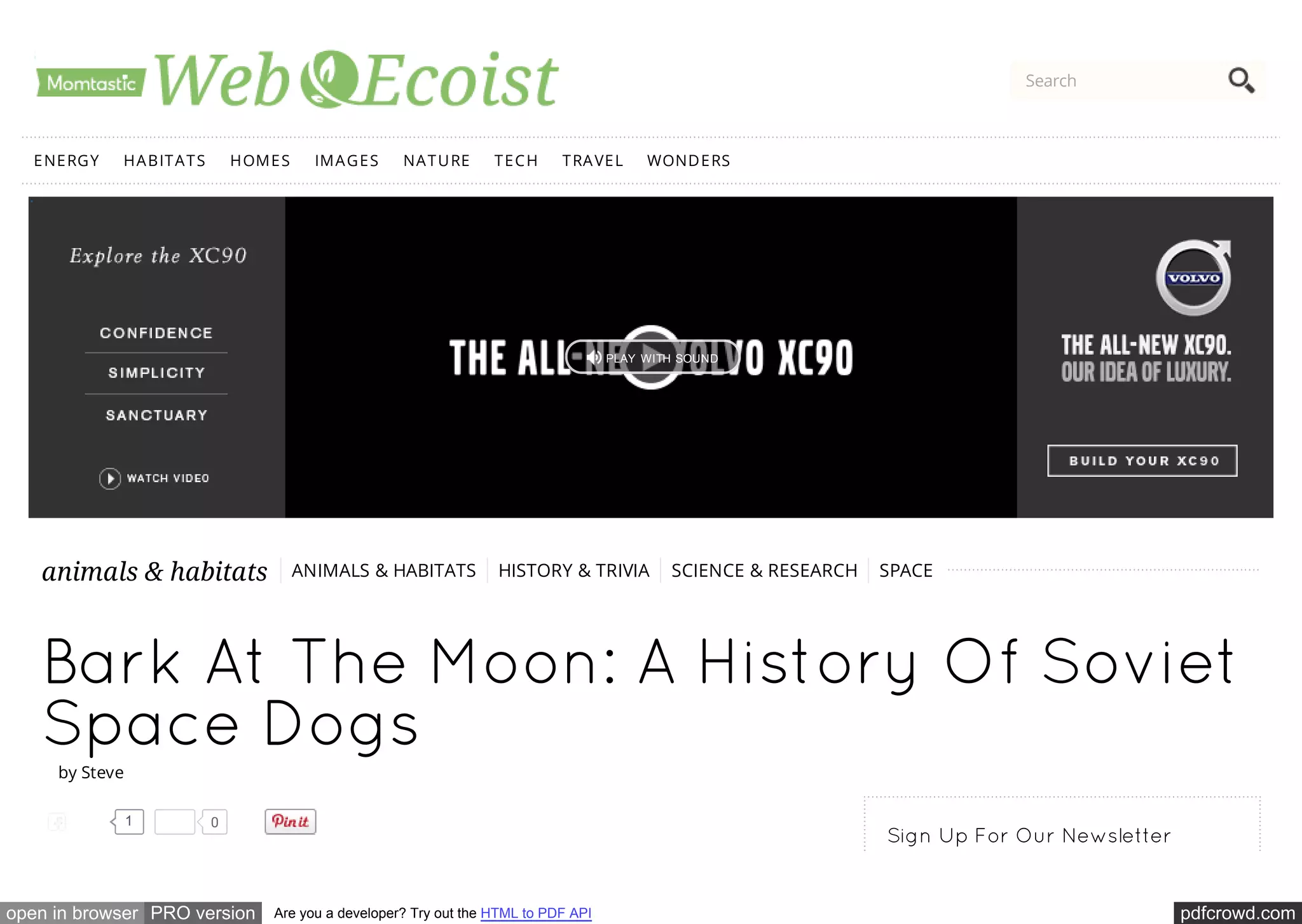 Bark At The Moon: A History Of Soviet Space Dogs | PDF