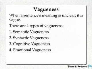 Languagelab 30.2 - Discriminate Vagueness | PPT