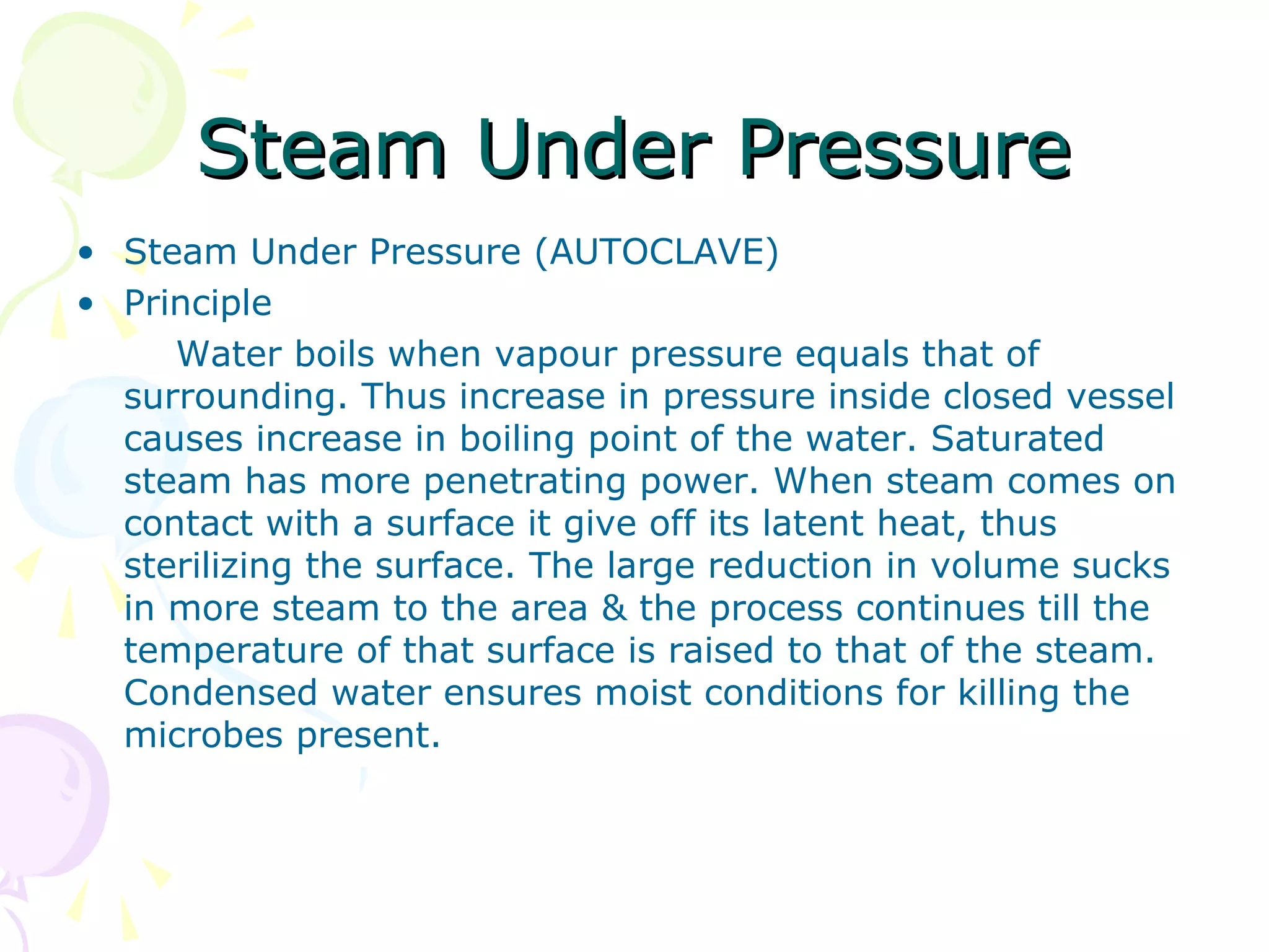 Moist Heat Sterilization- a review | PPT