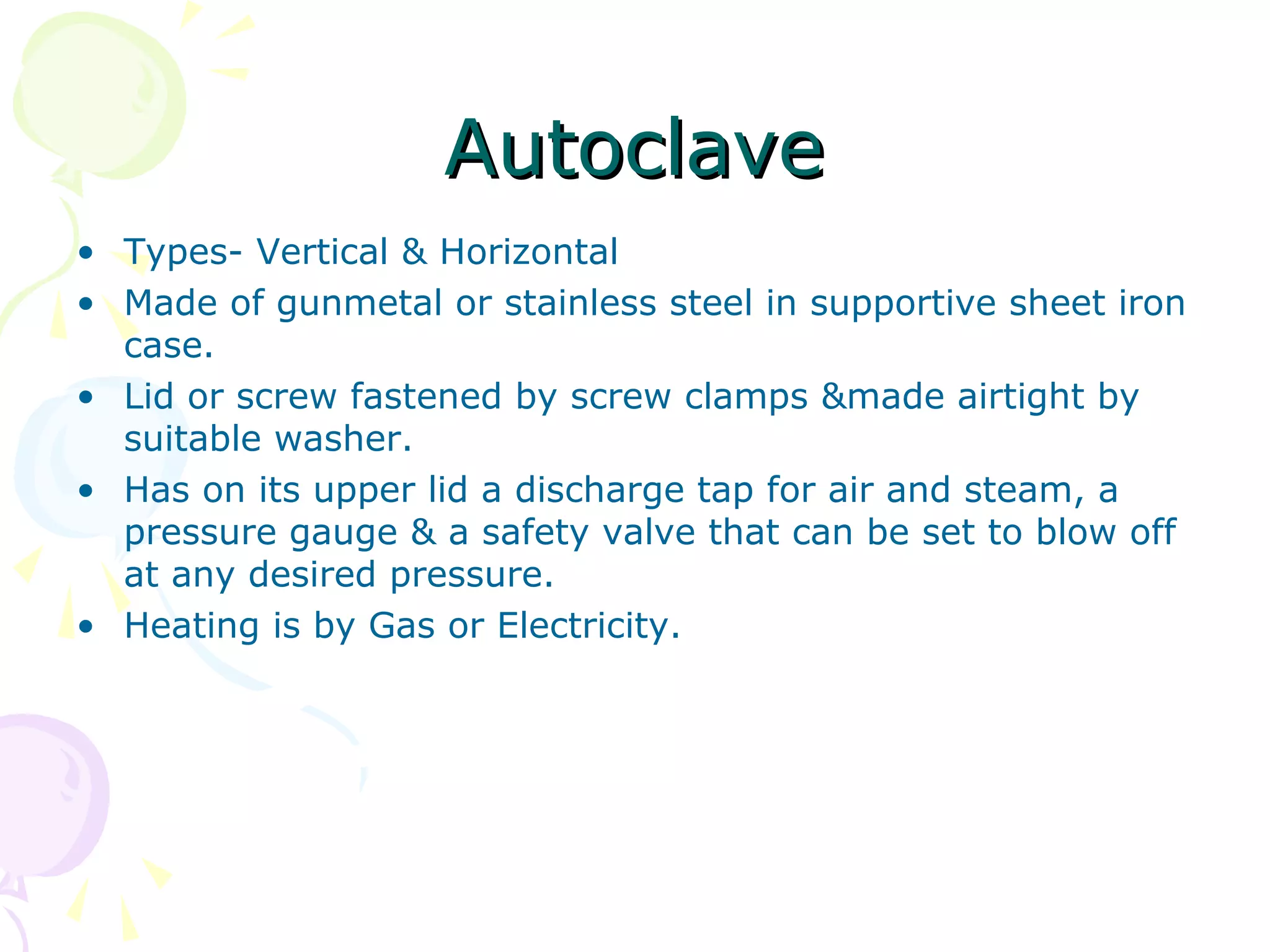 Moist Heat Sterilization- a review | PPT