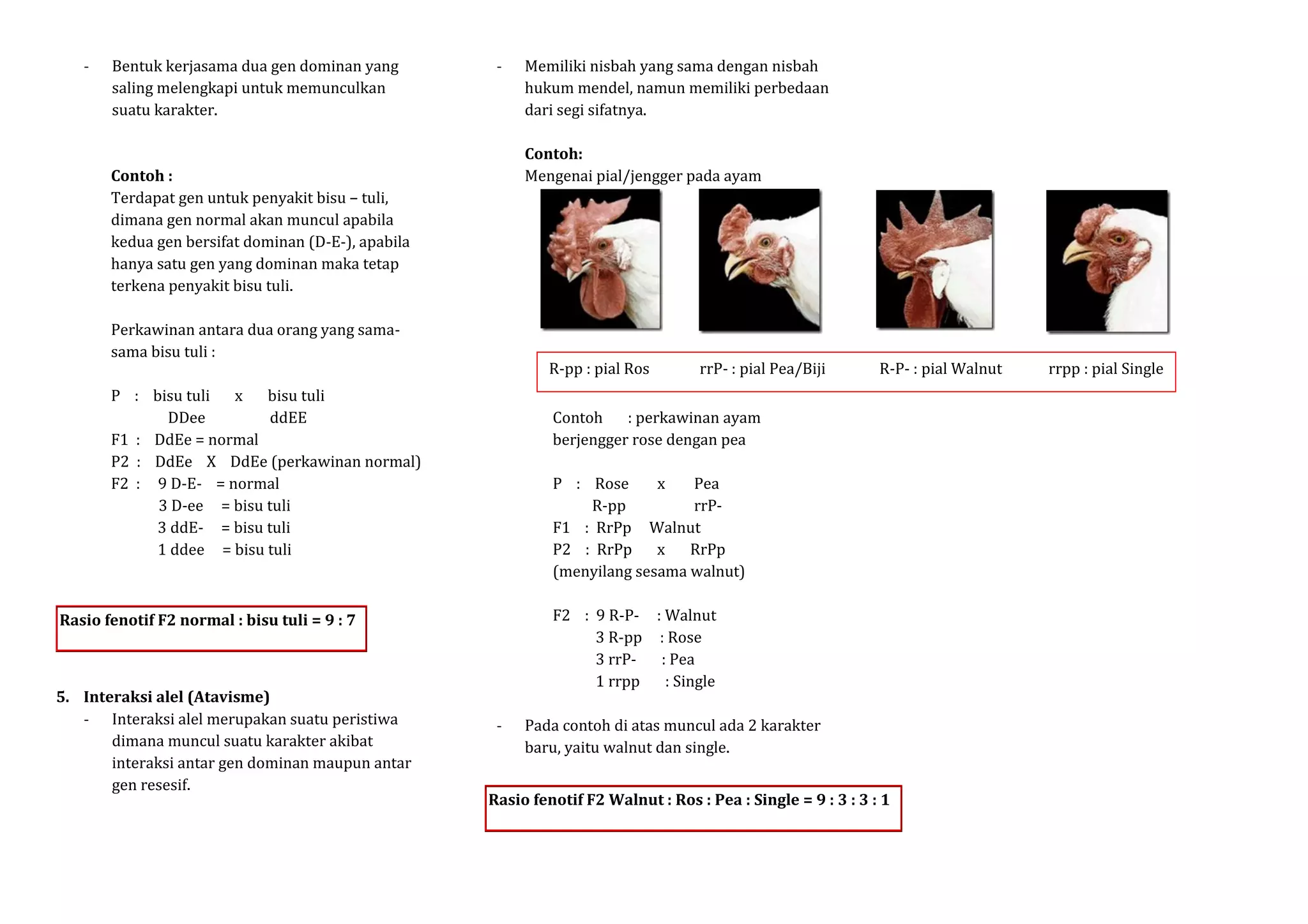 POLA PEWARISAN SIFAT DAN PENYIMANGAN HUKUM MENDEL (BIOLOGI SMA) | PDF