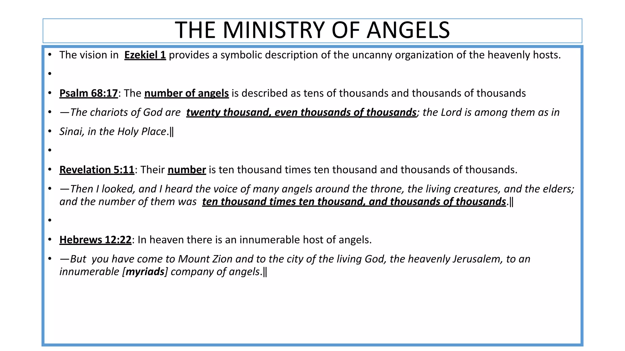 The ministry of angels | PPTX