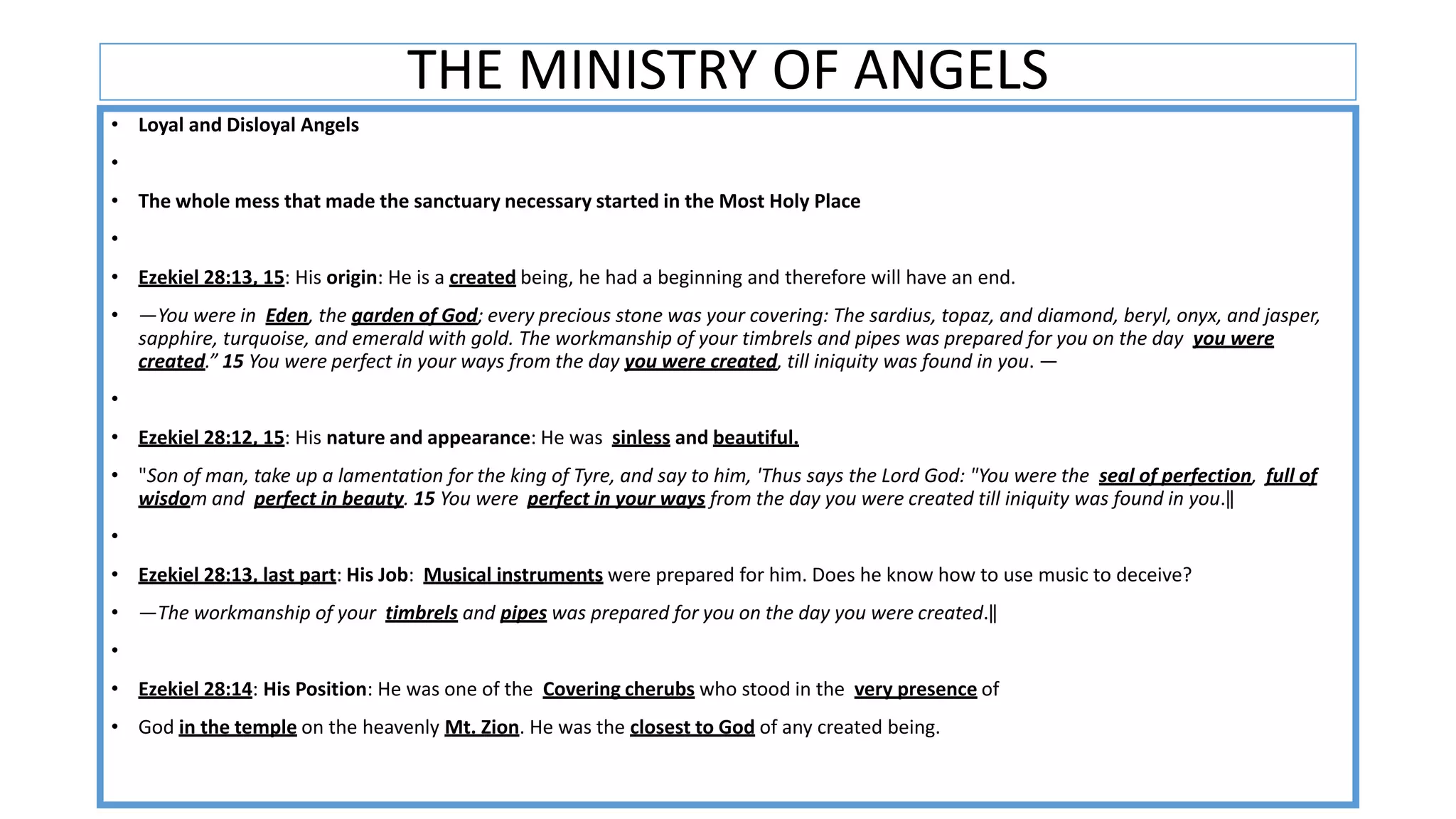 The ministry of angels | PPTX