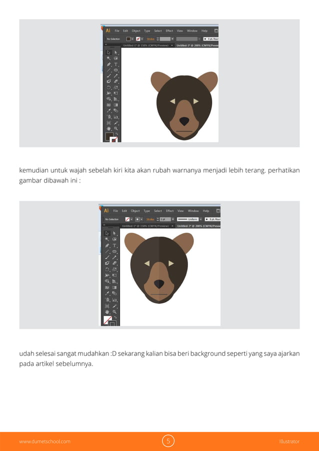Membuat Desain Flat Bertema Hewan Di Illustrator | PDF | Free Download