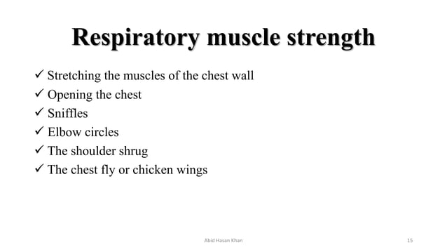 Respiratory muscles training program | PPTX | Lung and Respiratory ...