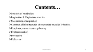 Respiratory muscles training program | PPTX