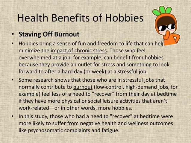Hobbies, Leisure Activities reduce Stress and improve personality by S ...