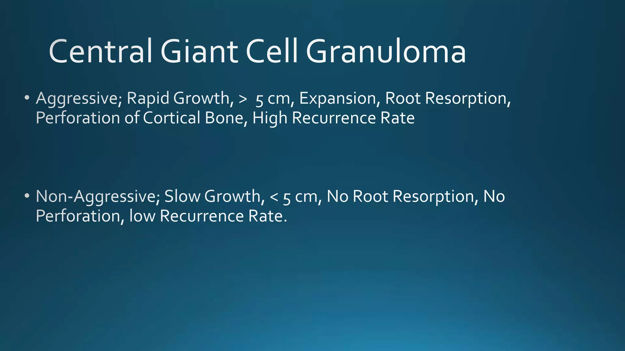 Giant Cell Lesions | PPTX