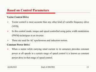 Advanced Electrical Drive Controls, Types and Implementation” | PDF
