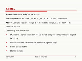Advanced Electrical Drive Controls, Types and Implementation” | PDF