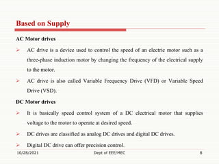 Advanced Electrical Drive Controls, Types and Implementation” | PDF