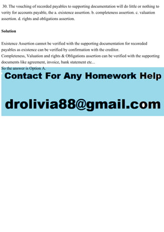 30. The vouching of recorded payables to supporting documentation wil.pdf