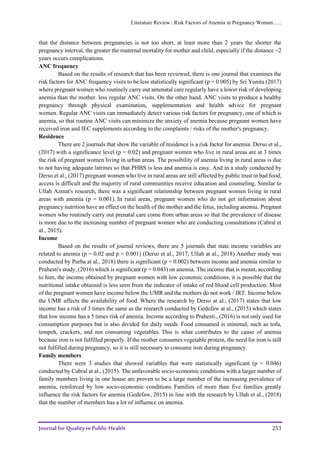 Risk factor ofanaemia in pregnant women | PDF