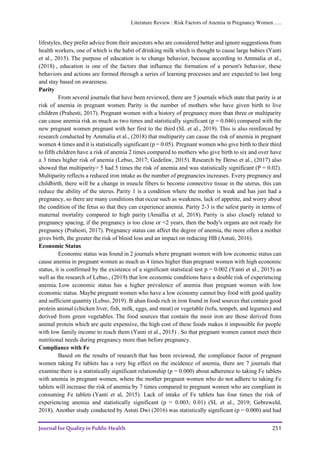 Risk factor ofanaemia in pregnant women | PDF