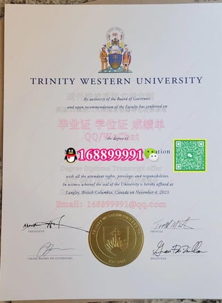Trinity Western University degree offer diploma Transcript | PDF