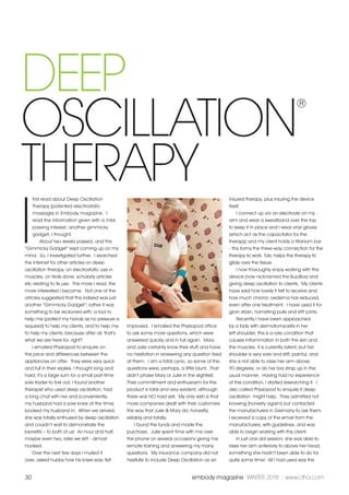 Deep Oscillation Therapy written by Tracey Taylor of Taylored Massage ...