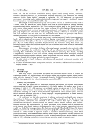 Factors shaping language learning adversity quotient: the impact of ...