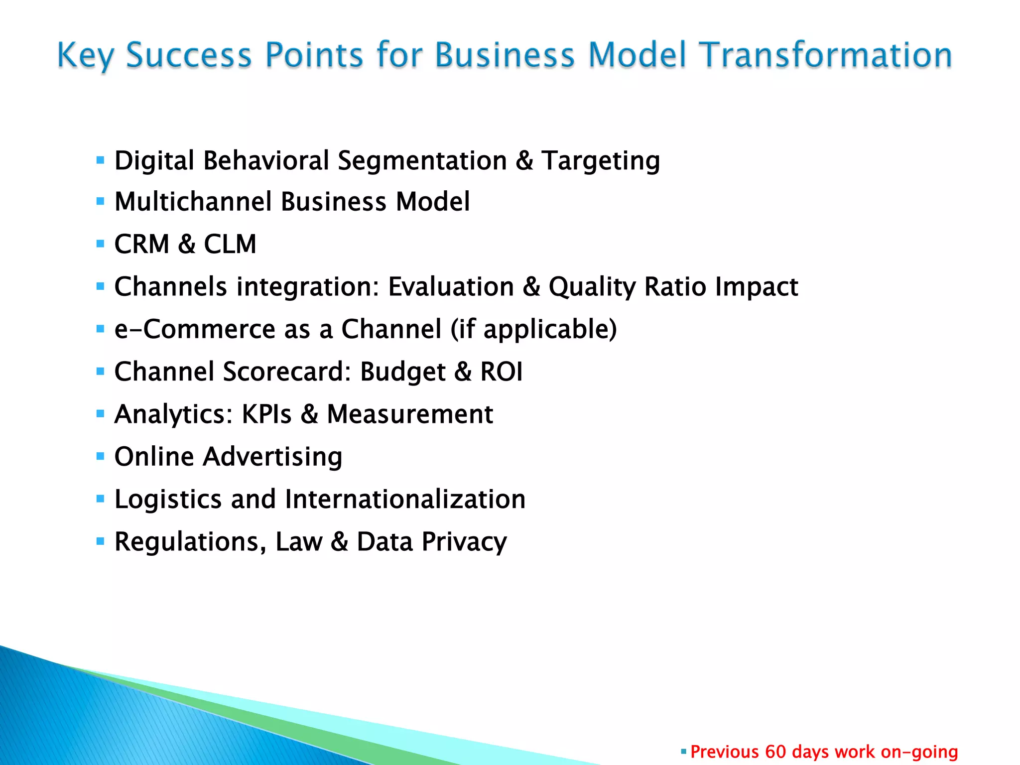 30 60-90 multichannel business model guidelines | PPT