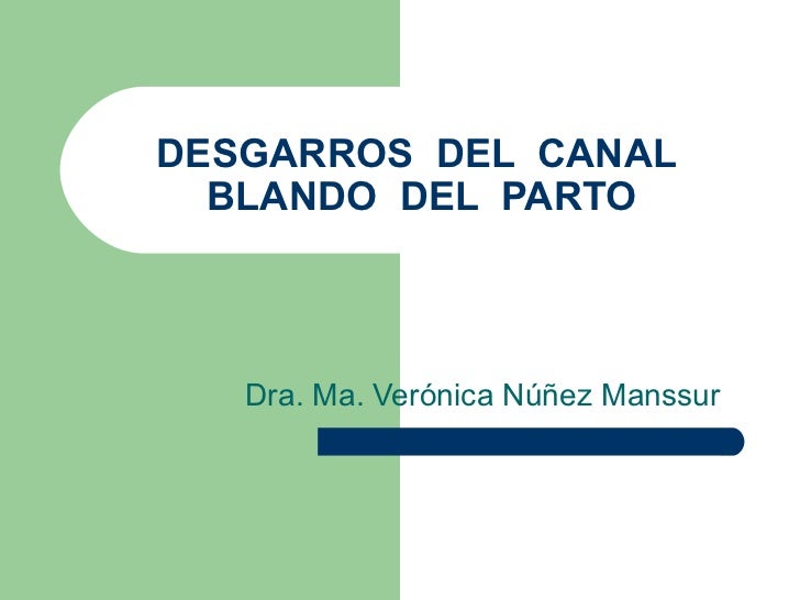 30 Desgarros Del Canal Del Parto Maria Veronica