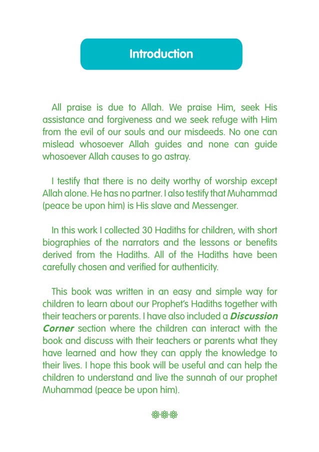 30 hadeeth-for-children | PDF | Islam | Religion & Spirituality