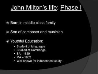 John Milton: As an Epic Writer | PPTX